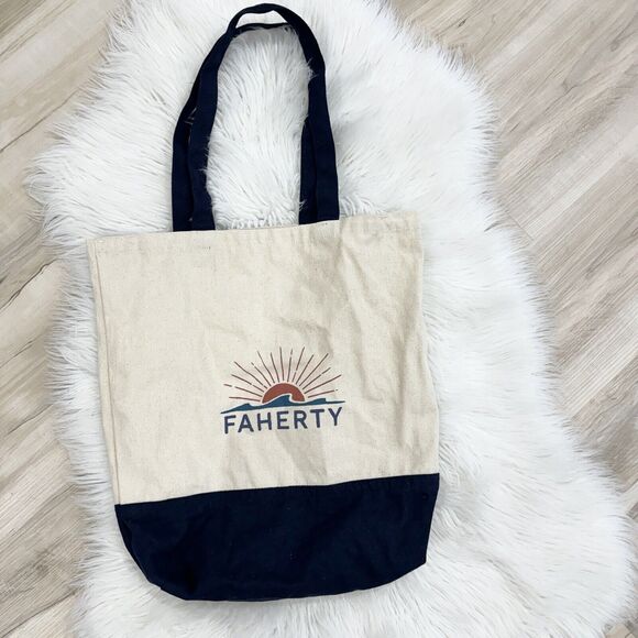 Faherty | Bags | Faherty Logo Canvas Tote Reusable | Poshmark